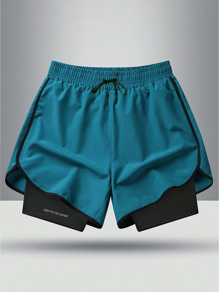 Short con Licra de Hombre color Azul /Negro – eMe Sport