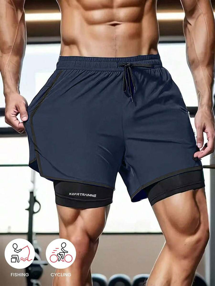 Short con Licra de Hombre color Azul / – eMe Sport